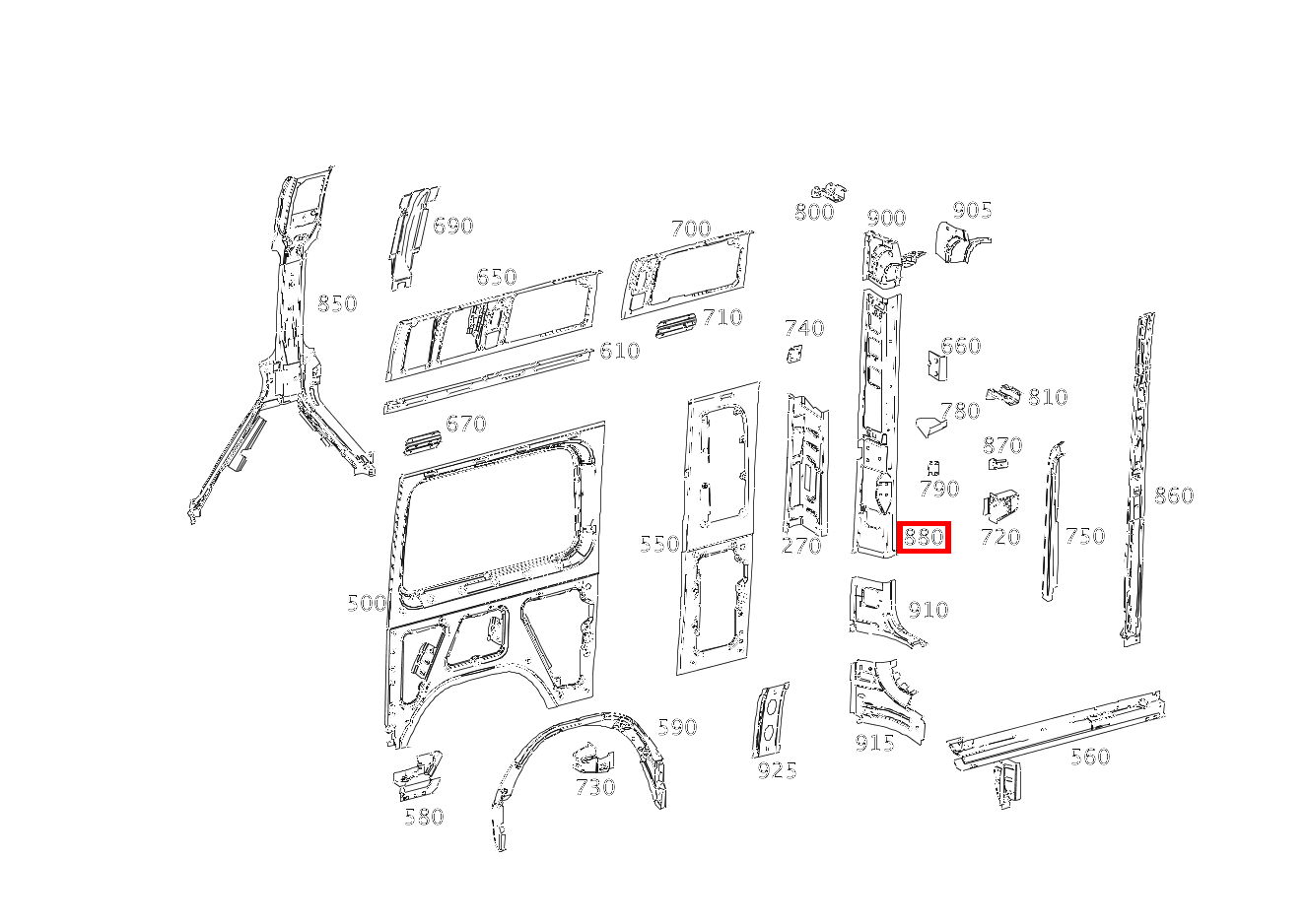 Säule Innen Mitte rechts für Sprinter 906 kaufen