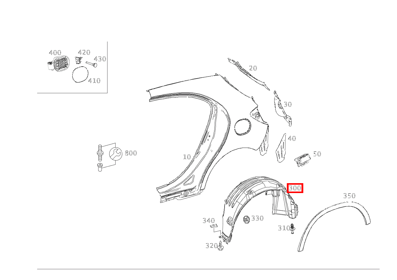 RADLAUFABDECKUNG HINTEN LINKS für GLA 156, B 246, C 205-Klasse kaufen