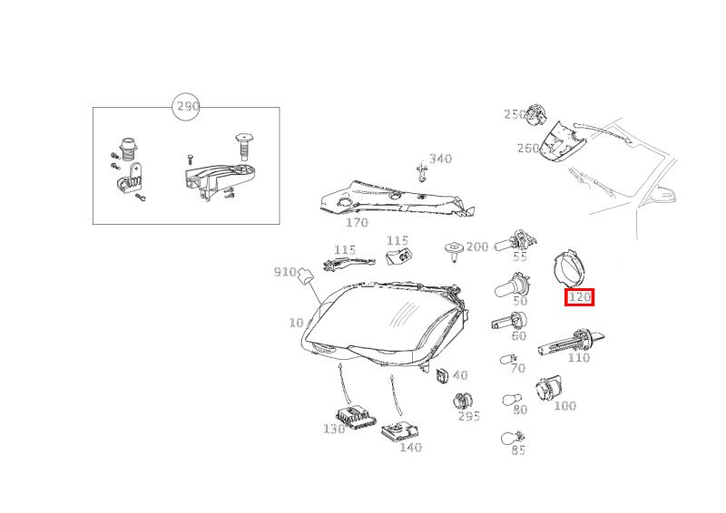Schutzhaube FUER FERNLICHT ,TAGFAHRLICHT UND BEGRENZUNGSLICHT , , und ...
